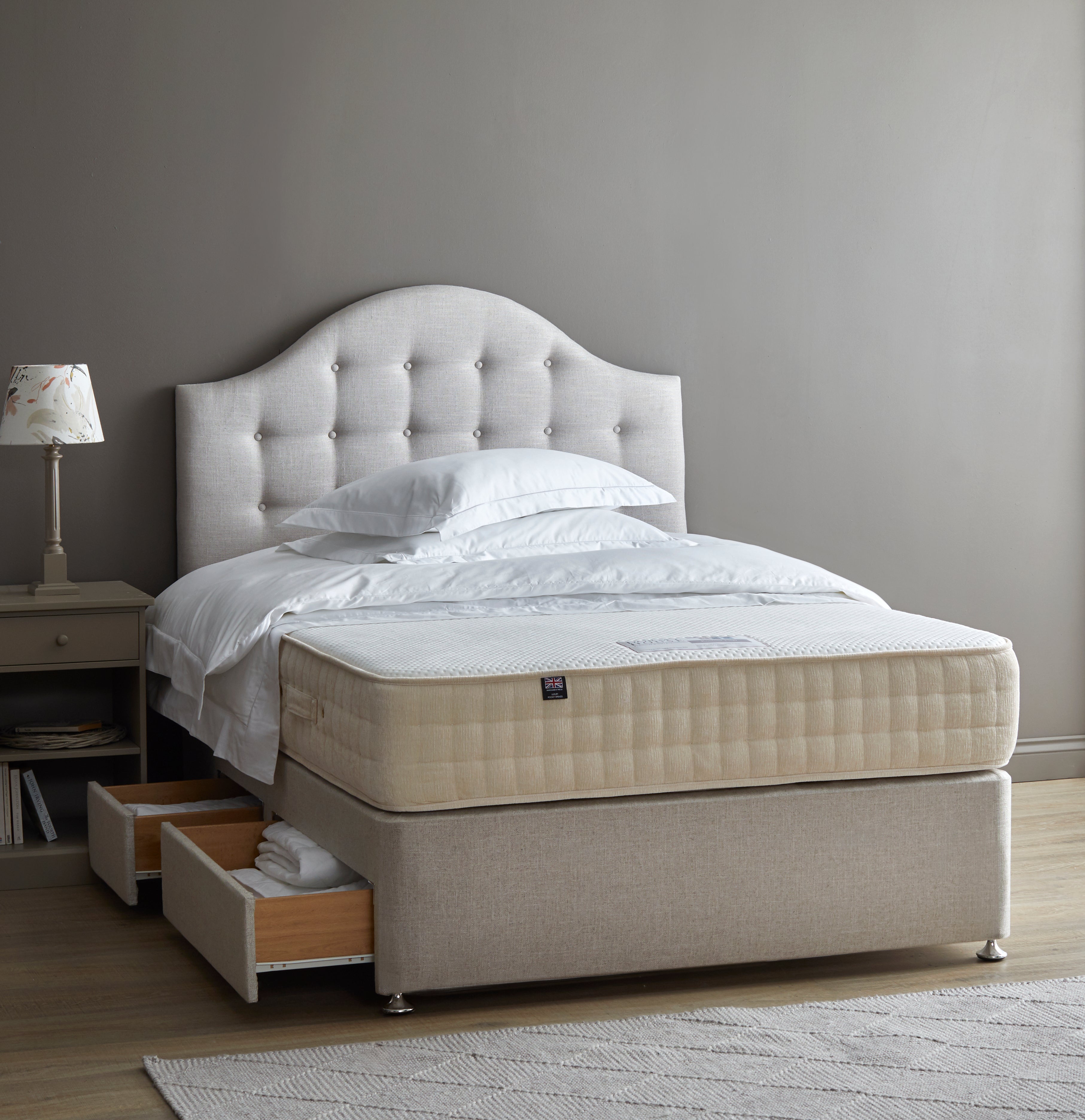 Storage Divan Bed with Drawers | Custom Covered Fabric – The Dormy House