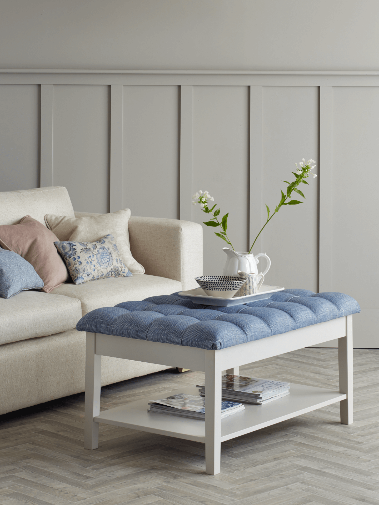 Bruton upholstered Table – The Dormy House